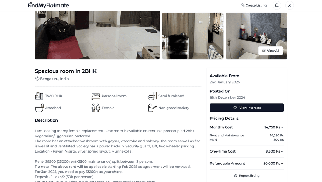 FindMyFlatmate | Finding Flatmates Made Simple