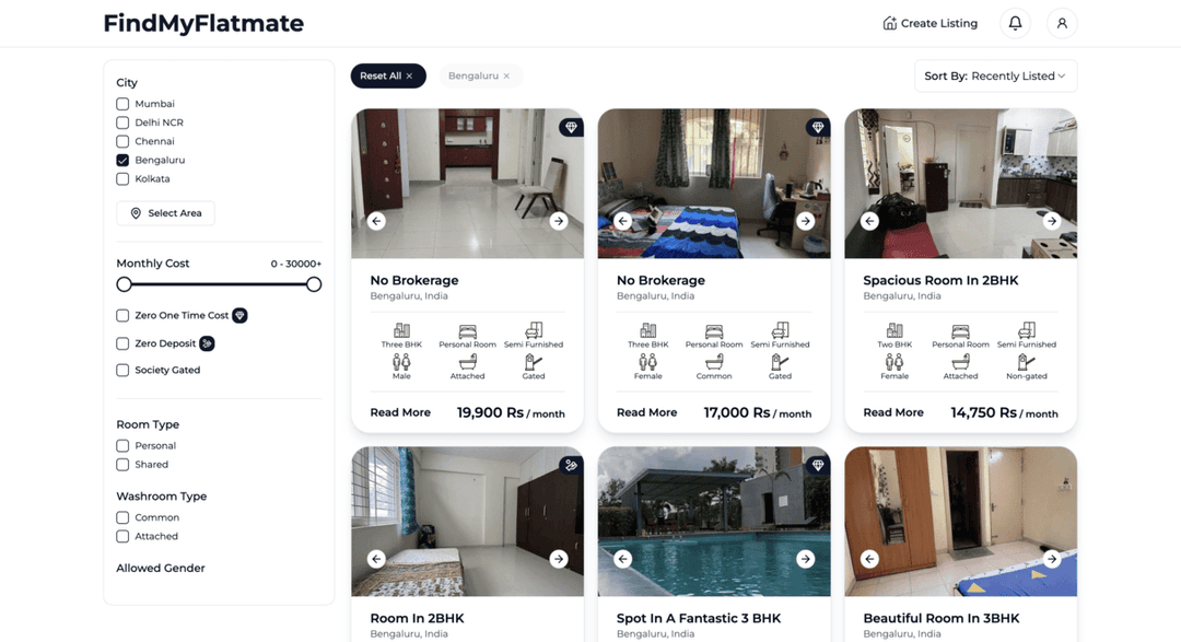 FindMyFlatmate | Finding Flatmates Made Simple